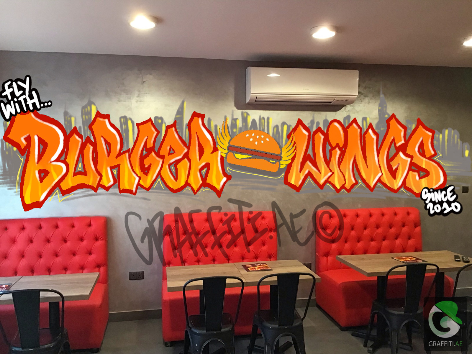 Burger Wings Restaurant | GRAFFITI .AE
