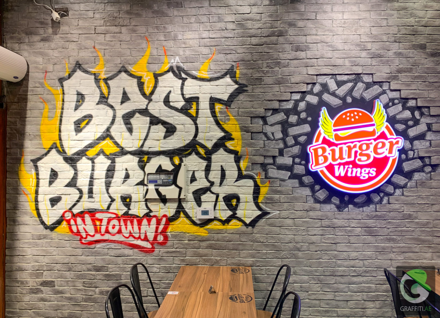 Burger Wings Restaurant - GRAFFITI .AE